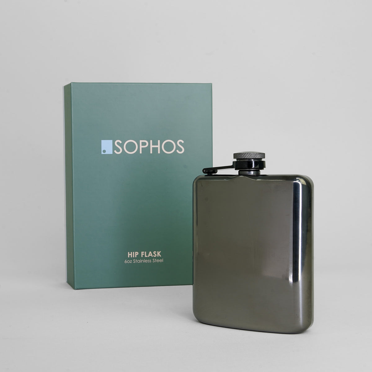 Gunmetal Traditional Hip Flask - 6 Oz – Sophos Lifestyle