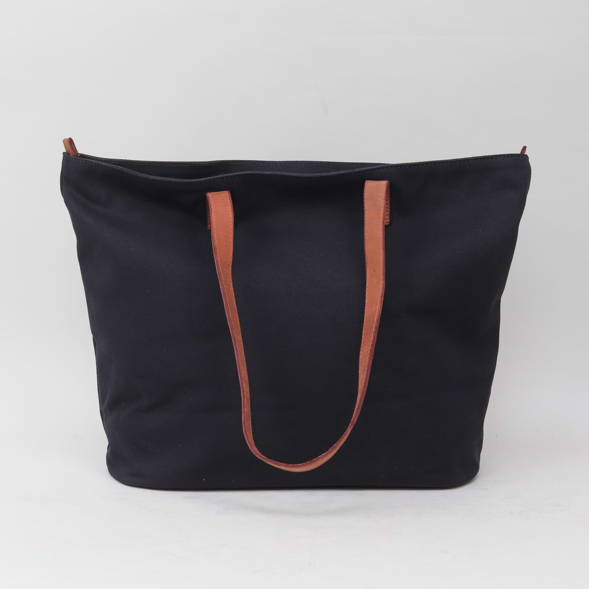 Navy Waxed Canvas Tote Bag – Sophos Lifestyle