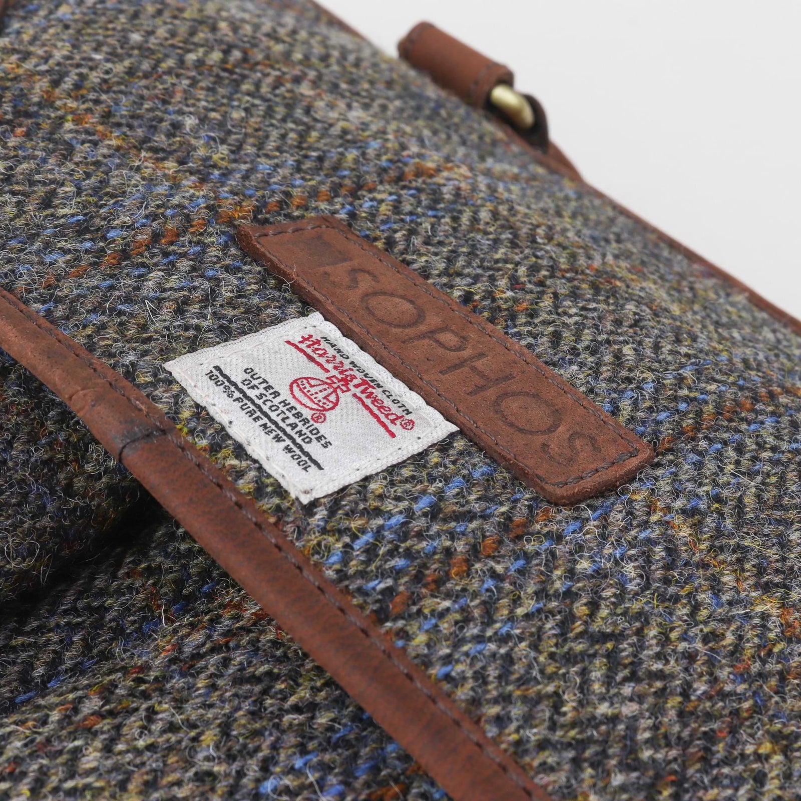 Brown Harris Tweed Briefcase - Refined Laptop Bag – Sophos Lifestyle