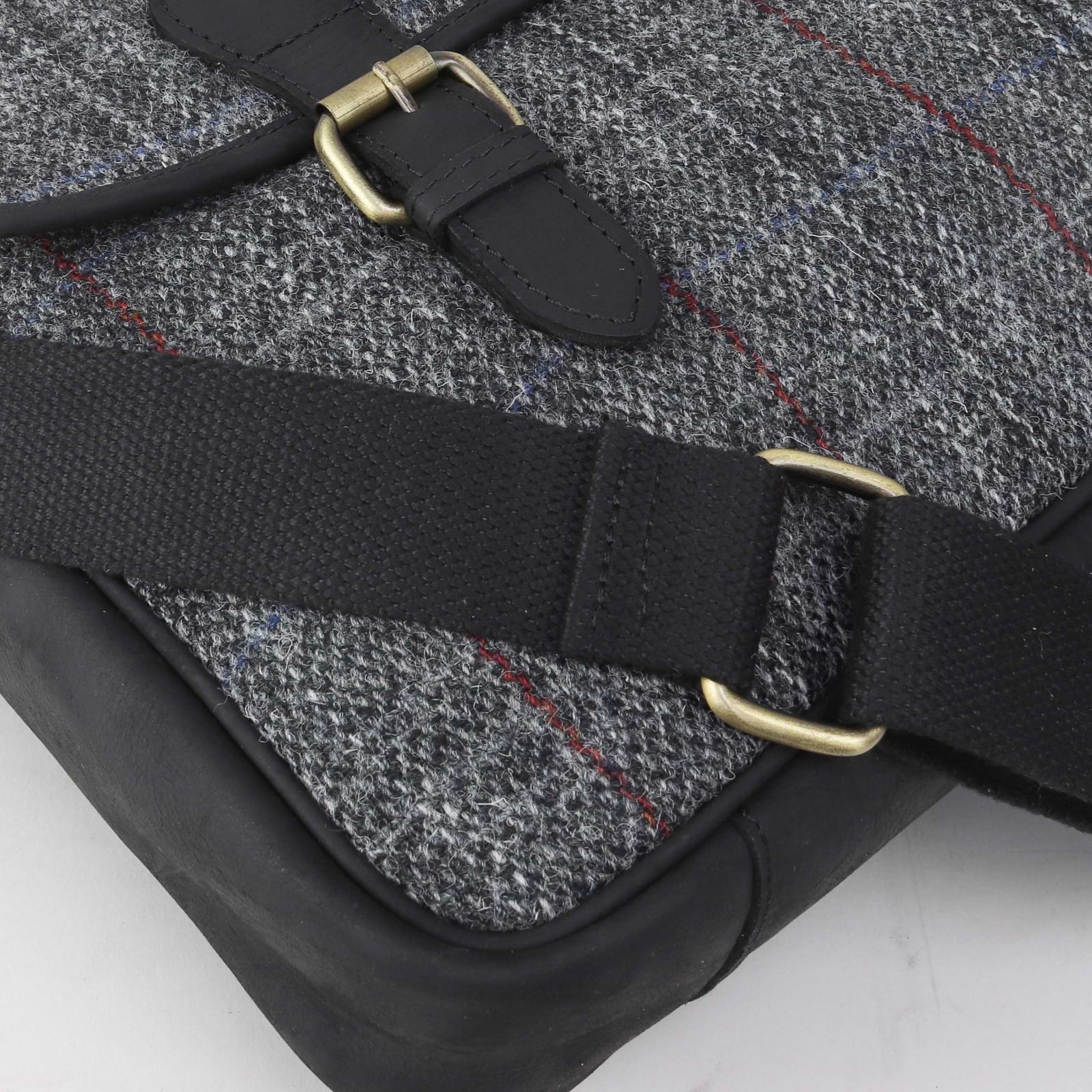 Grey Harris Tweed Briefcase - Gentleman's Laptop Bag – Sophos Lifestyle