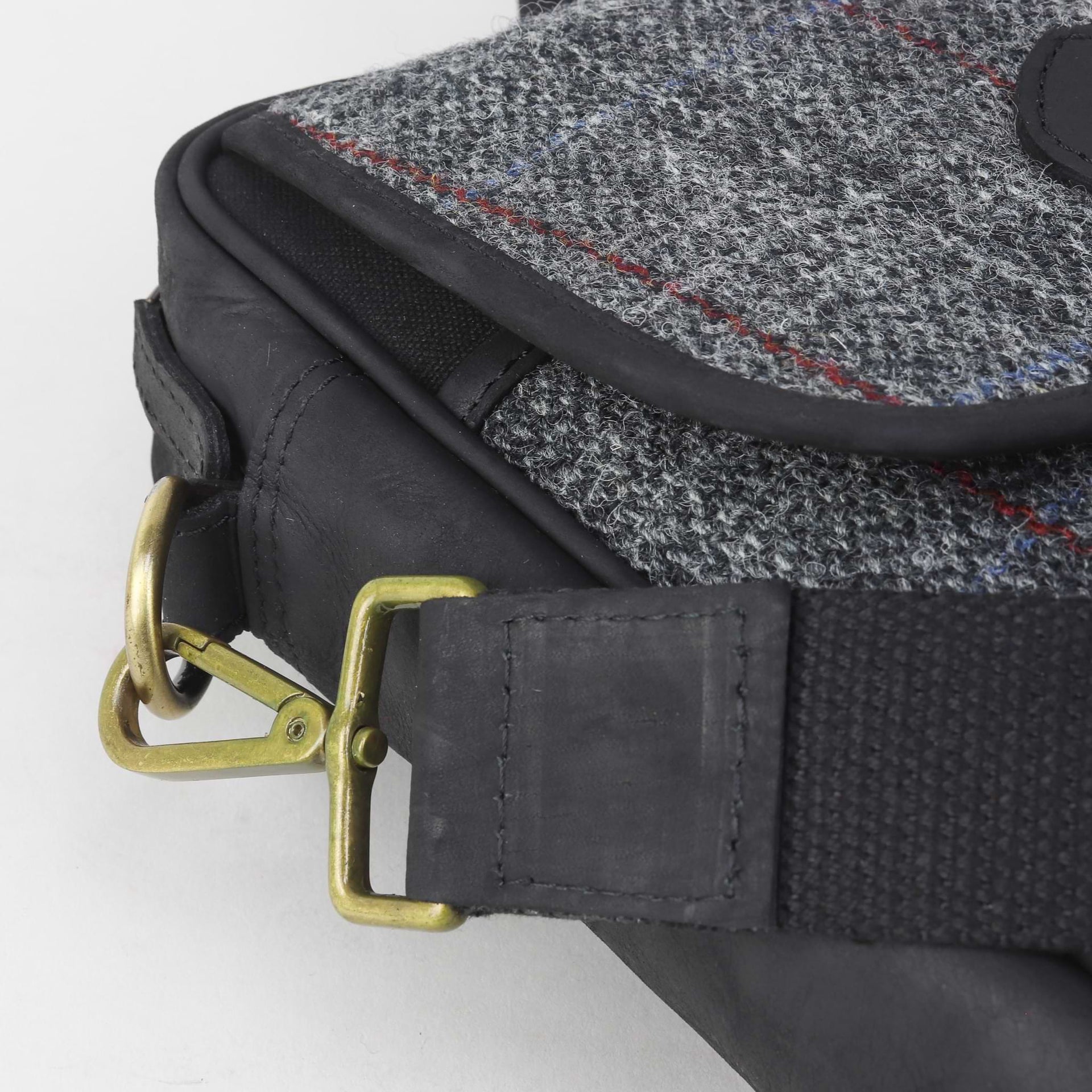 Grey Harris Tweed Briefcase - Gentleman's Laptop Bag – Sophos Lifestyle
